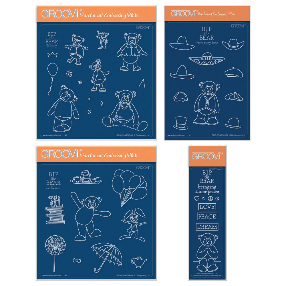 BIP the Bear Characters A5 Square & A6 Groovi Plate Collection with FR ...