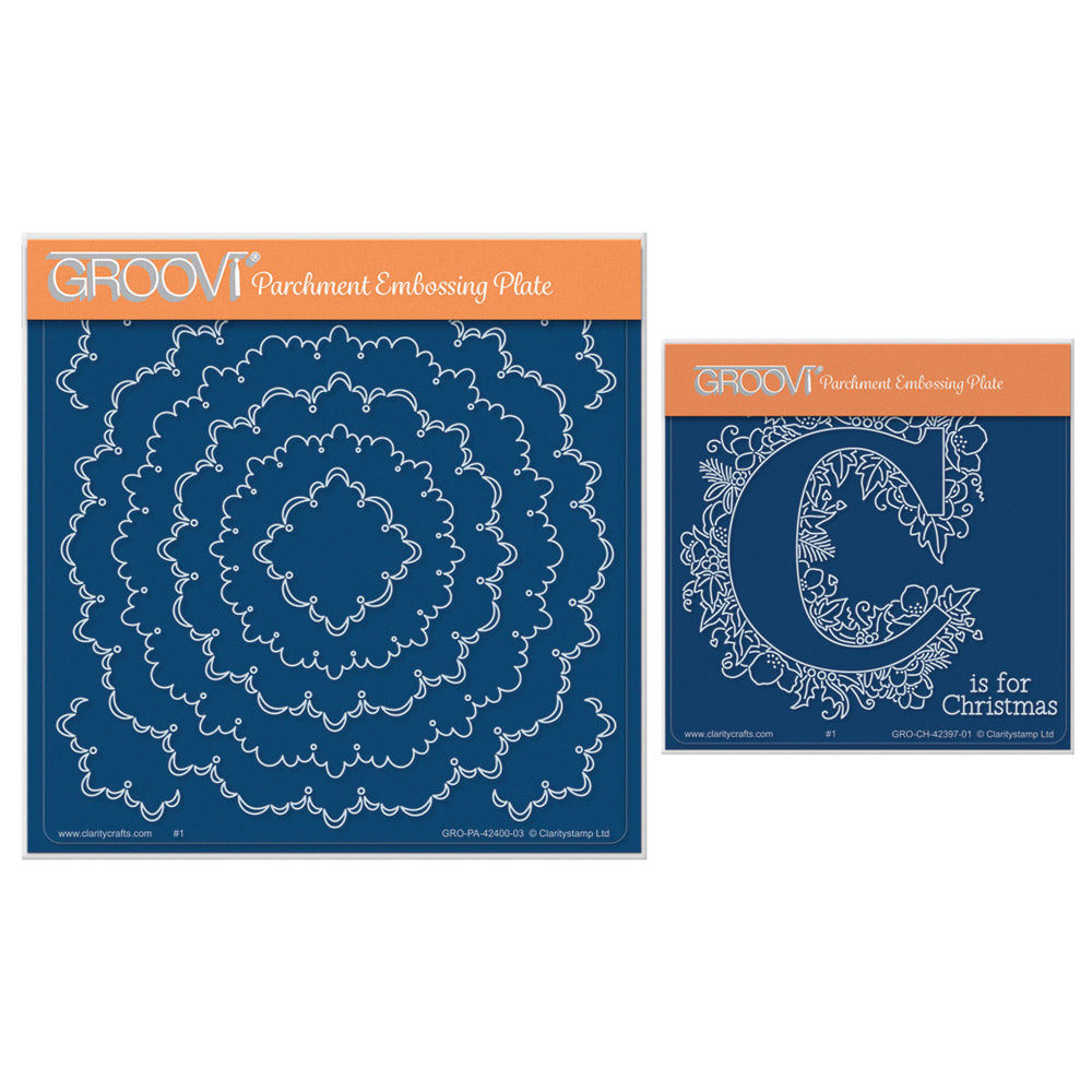 Linda's Circle Frilly Lace Framers & Mini C is for Christmas A5 & A6 S ...