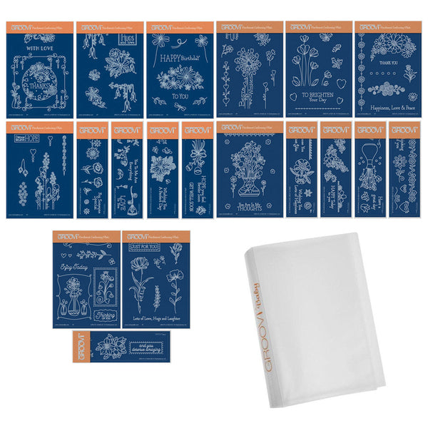 Tina's Complete Flowers A6 & Spacer Groovi Plate & Folder Collection ...