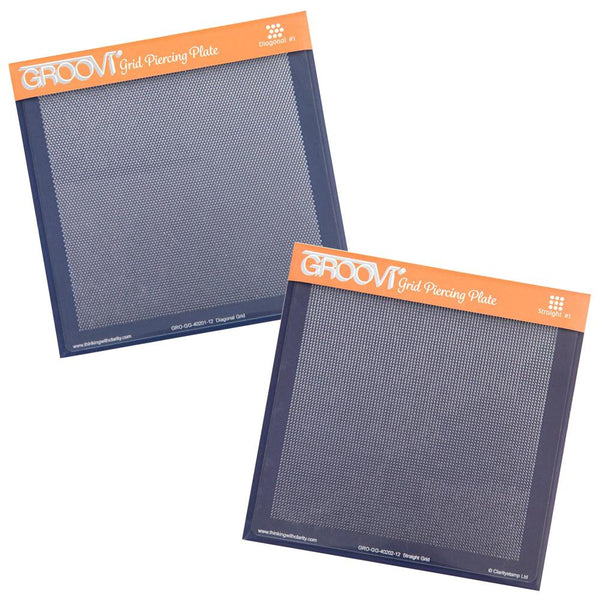 Diagonal & Straight Basic A5 Square Groovi Piercing Grid Set – Pergamano