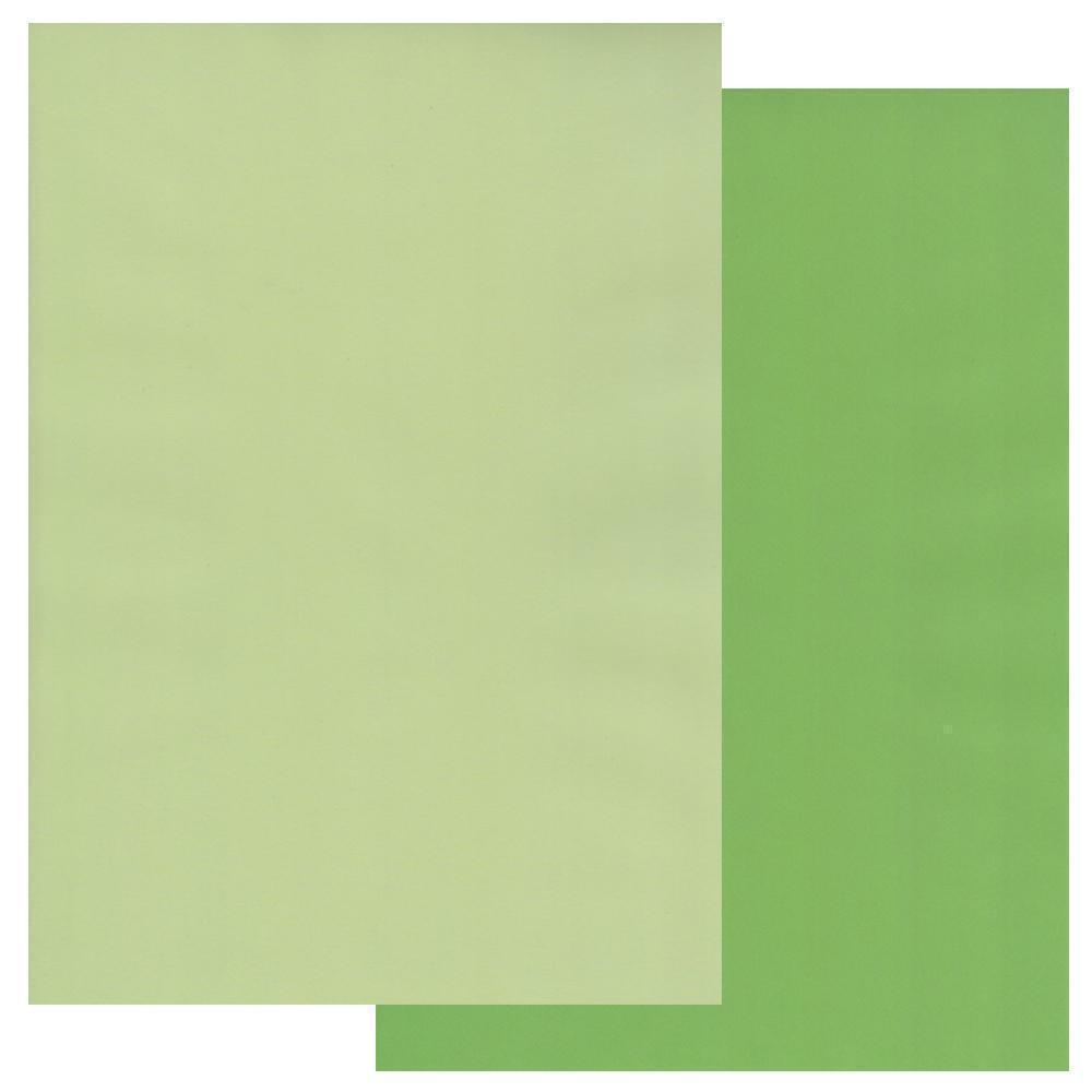 Meadow Green & Willow Green x10 Groovi Two Tone Parchment Paper A4 ...